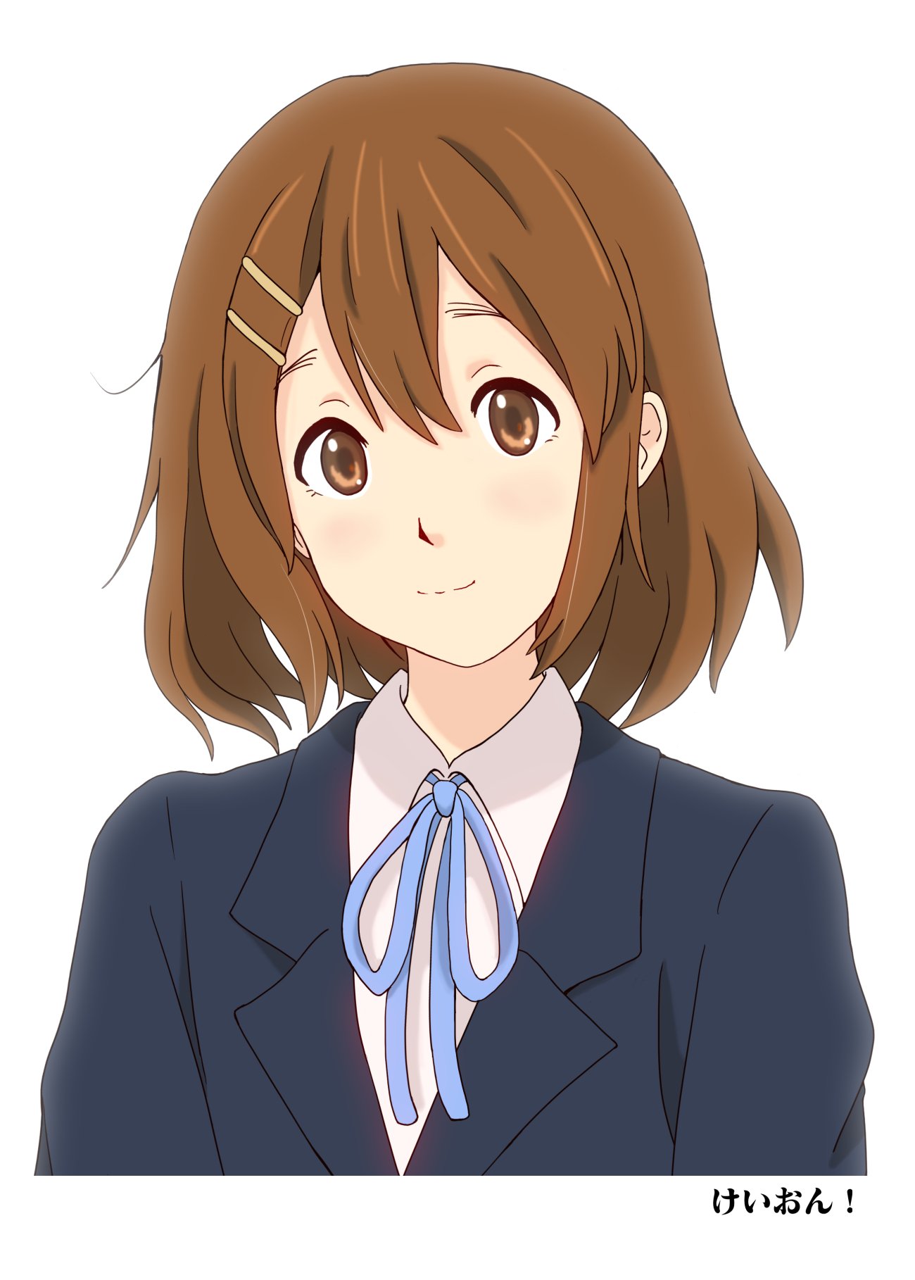 The Big ImageBoard (TBIB) - 1girl blazer blue jacket blue ribbon blush brown eyes brown hair ...