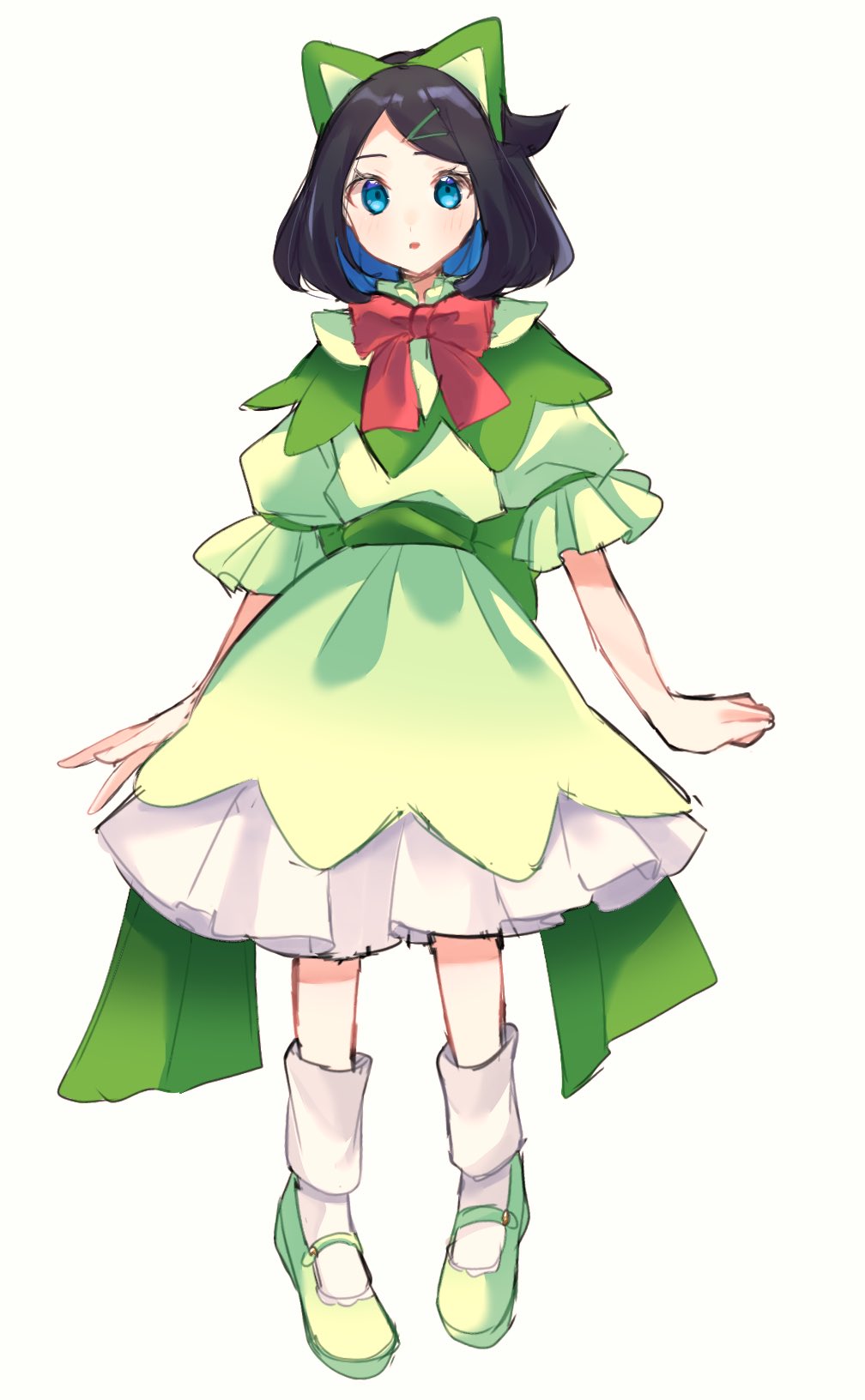 The Big ImageBoard (TBIB) - 1girl aqua eyes black hair blush bow bowtie ...
