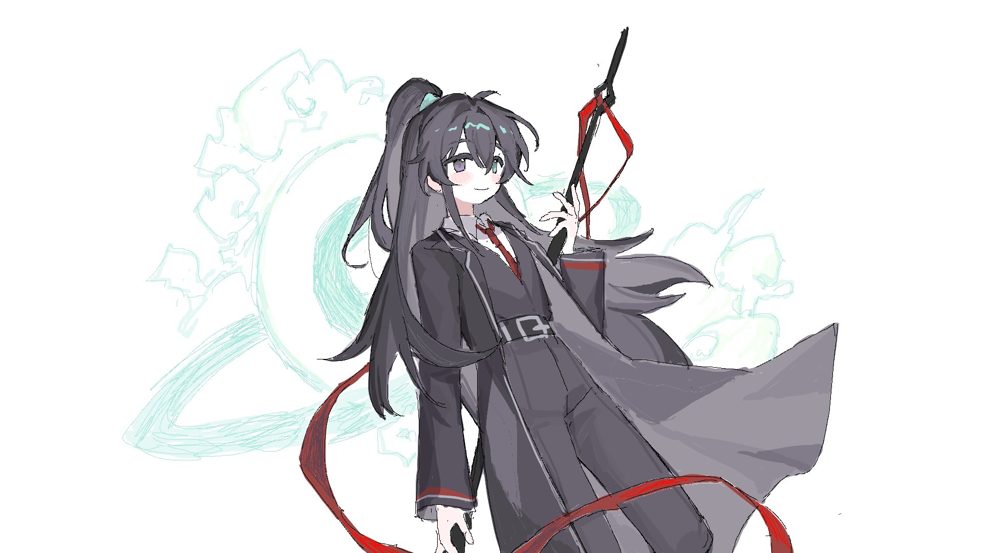 The Big ImageBoard (TBIB) - 1boy black coat black eyes black hair black pants black vest blue ...