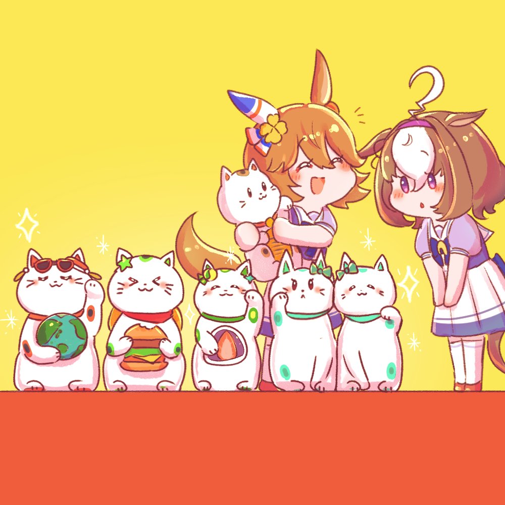 The Big ImageBoard (TBIB) - 2girls ahoge animal ears annotated blush ...