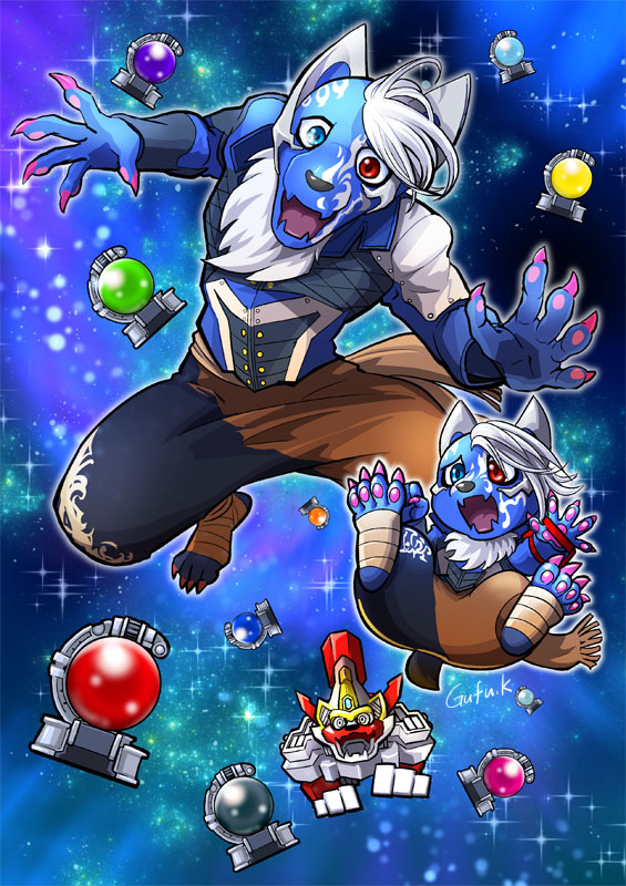 The Big ImageBoard (TBIB) - 2017 4 toes 5 fingers anthro barefoot biped black nose blue body ...