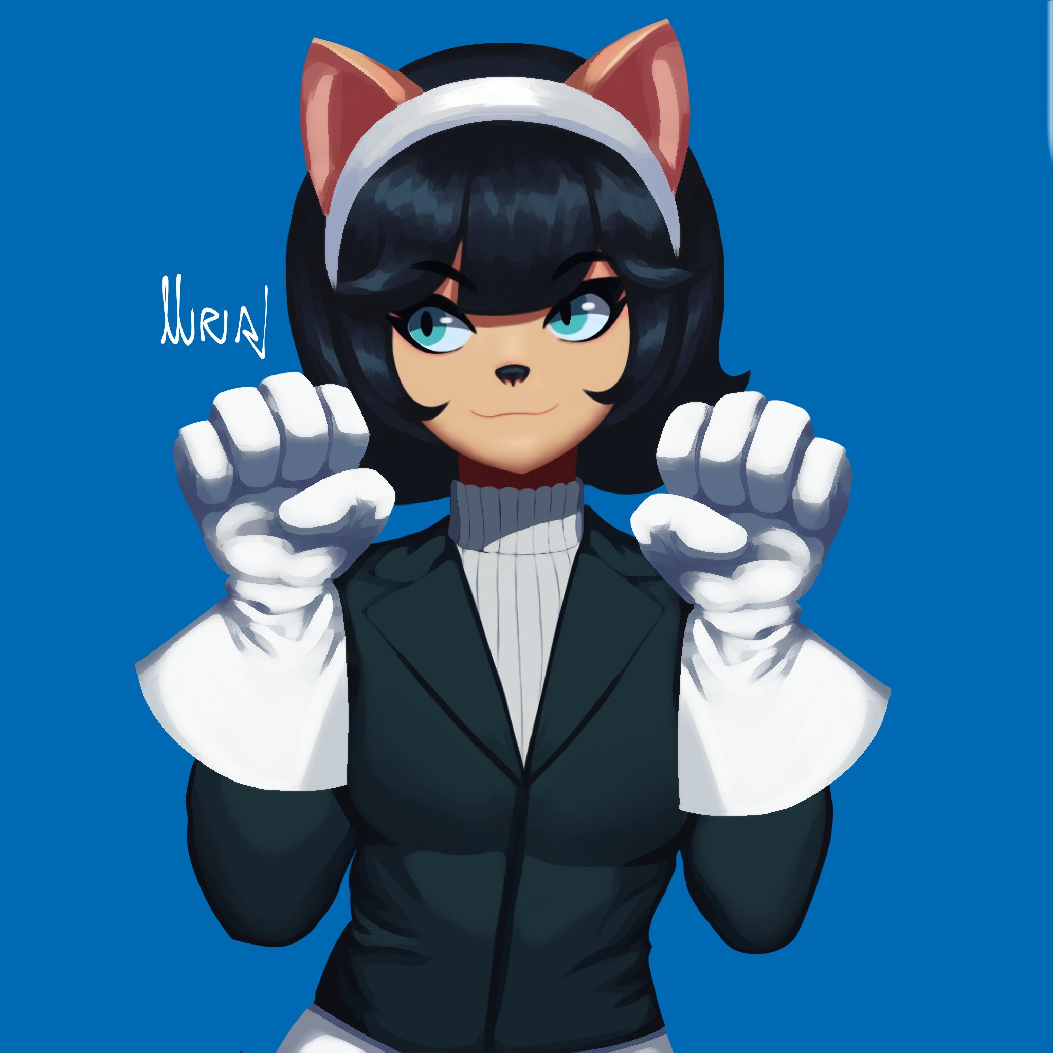 The Big ImageBoard (TBIB) - 1:1 accessory anthro black hair blue eyes ...