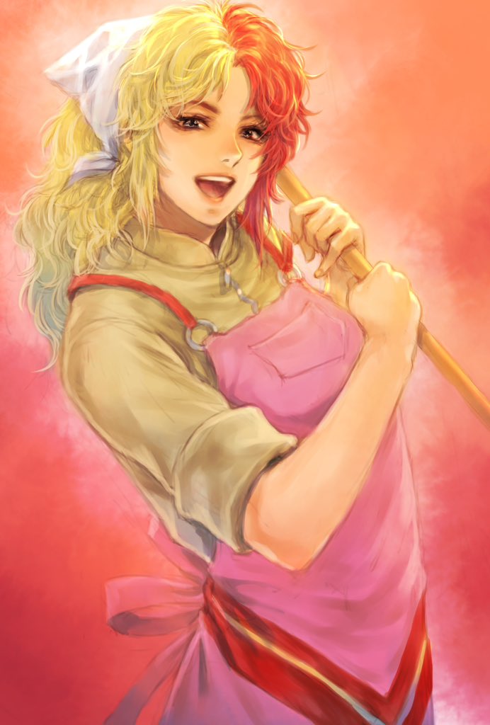 The Big ImageBoard (TBIB) - 1980s (style) 1girl :d apron bandana black eyes chara soon gundam ...