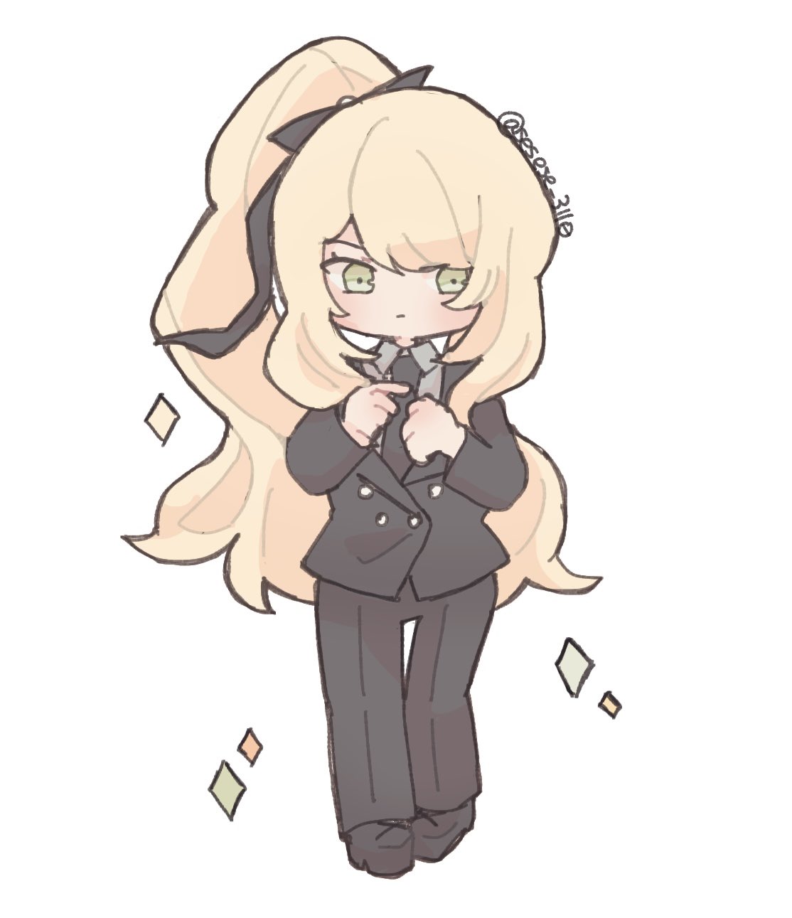 The Big ImageBoard (TBIB) - 1girl alternate costume black ribbon black ...