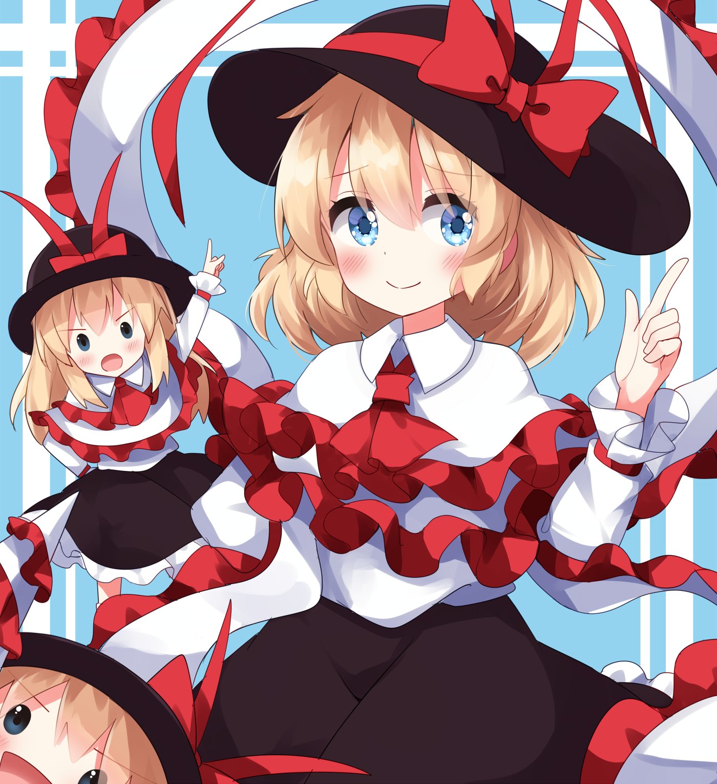 The Big ImageBoard (TBIB) - 3girls alice margatroid black headwear black skirt blonde hair blue ...