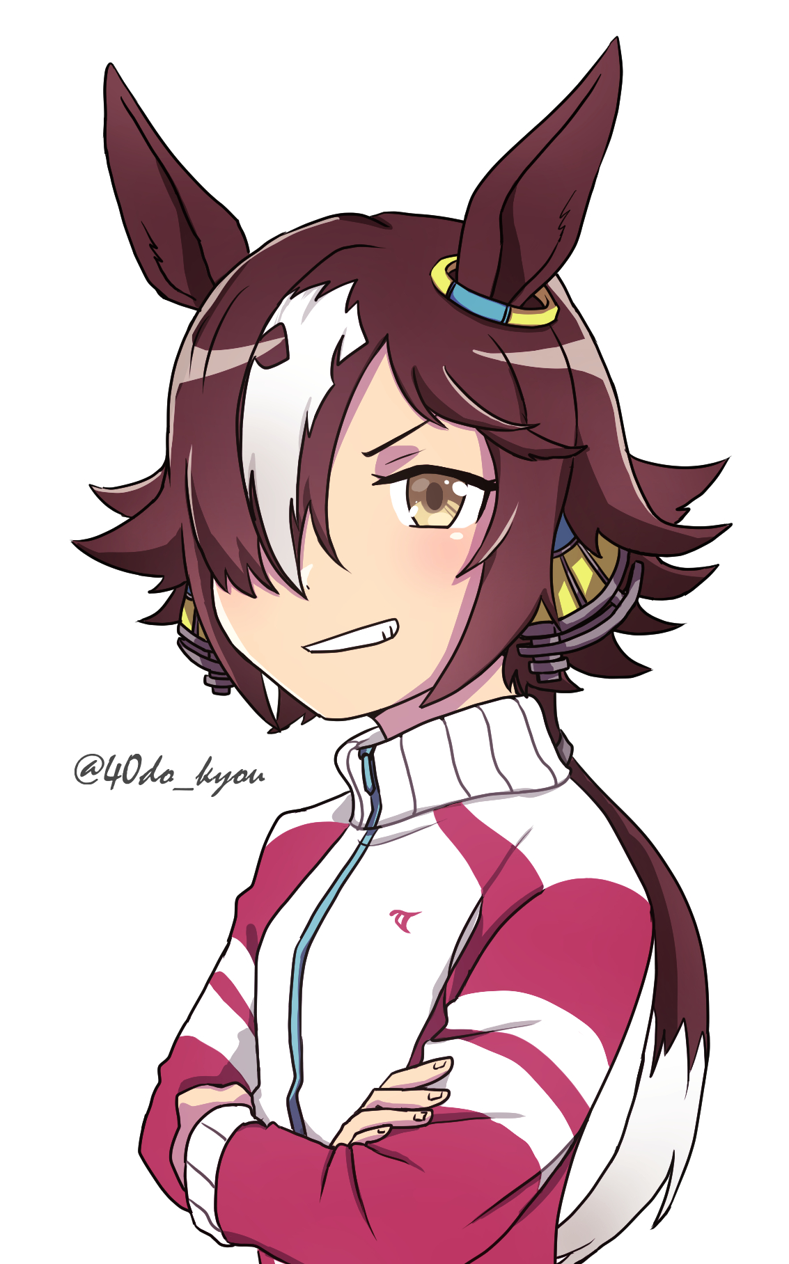 The Big ImageBoard (TBIB) - 1girl 40do kyou animal ears brown eyes brown hair commentary request ...