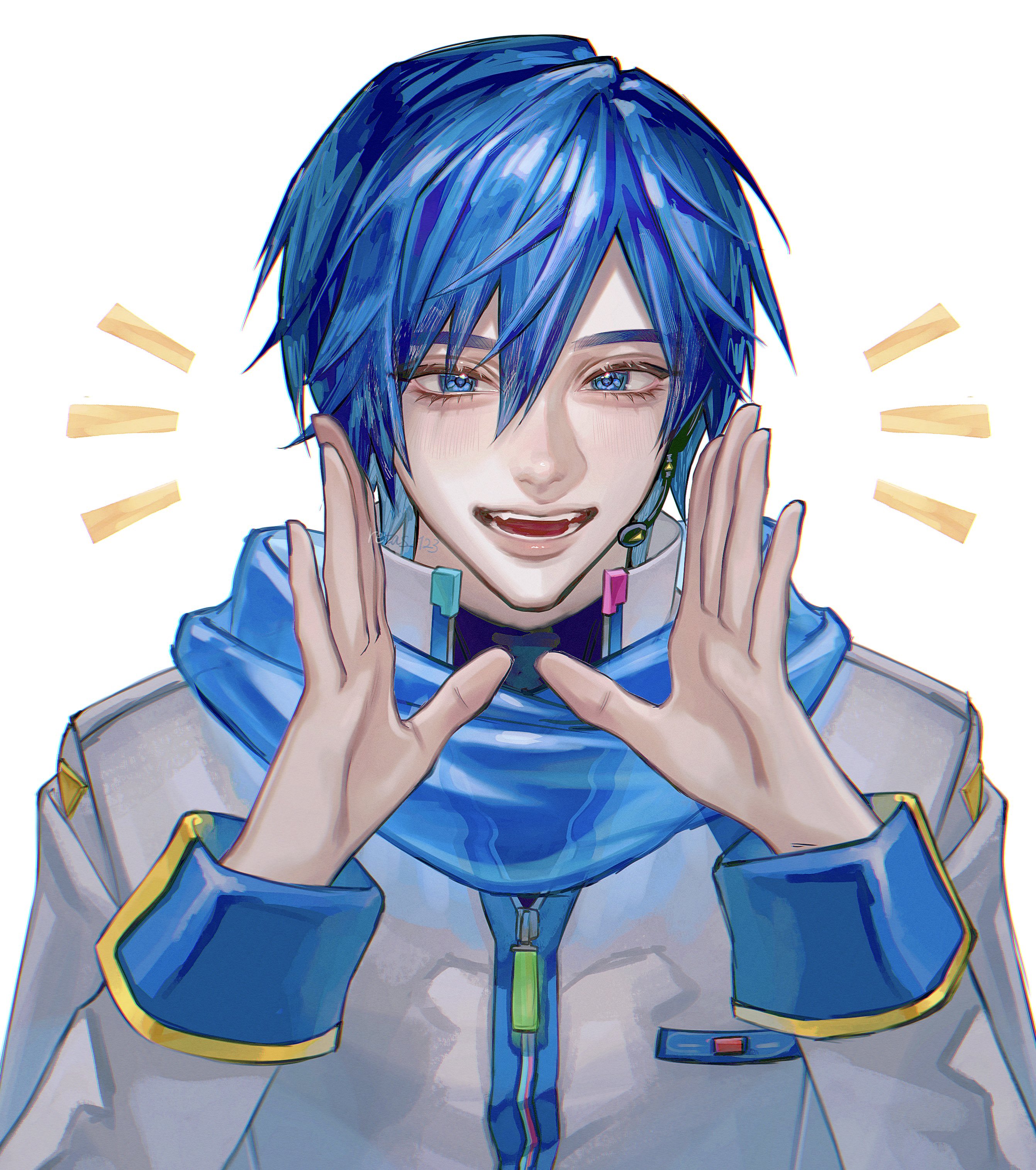 The Big ImageBoard (TBIB) - 1boy absurdres blue eyes blue hair blue ...