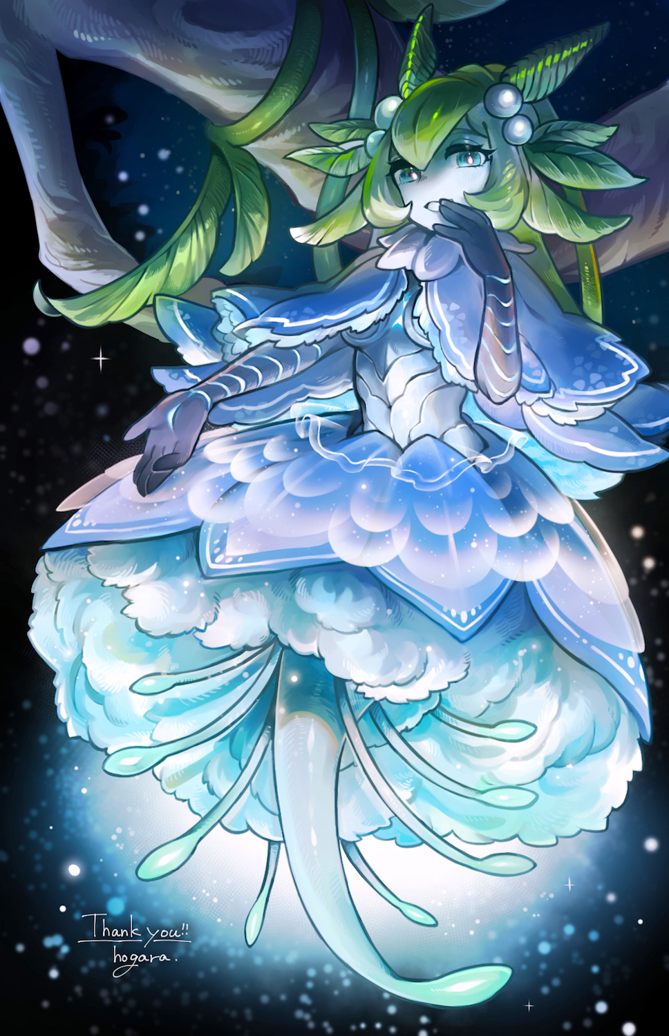 The Big ImageBoard (TBIB) - 1girl alraune blue eyes blue skin branch ...