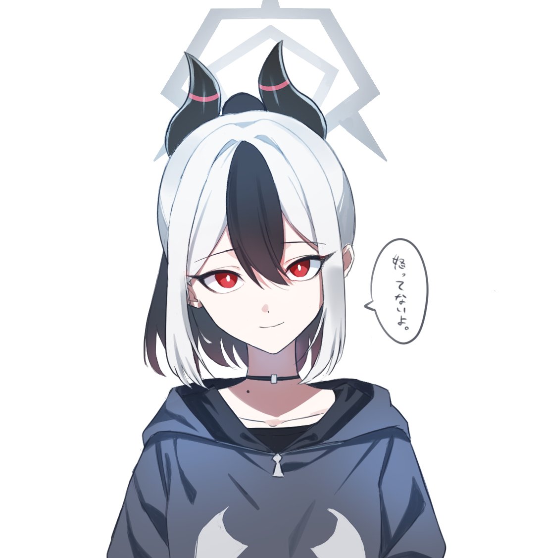 The Big ImageBoard (TBIB) - 1girl black choker black hair black hoodie ...