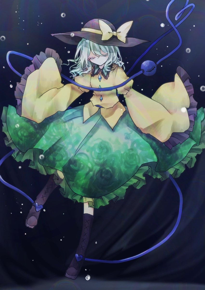 The Big ImageBoard (TBIB) - 1girl black background black footwear black headwear bow commentary ...