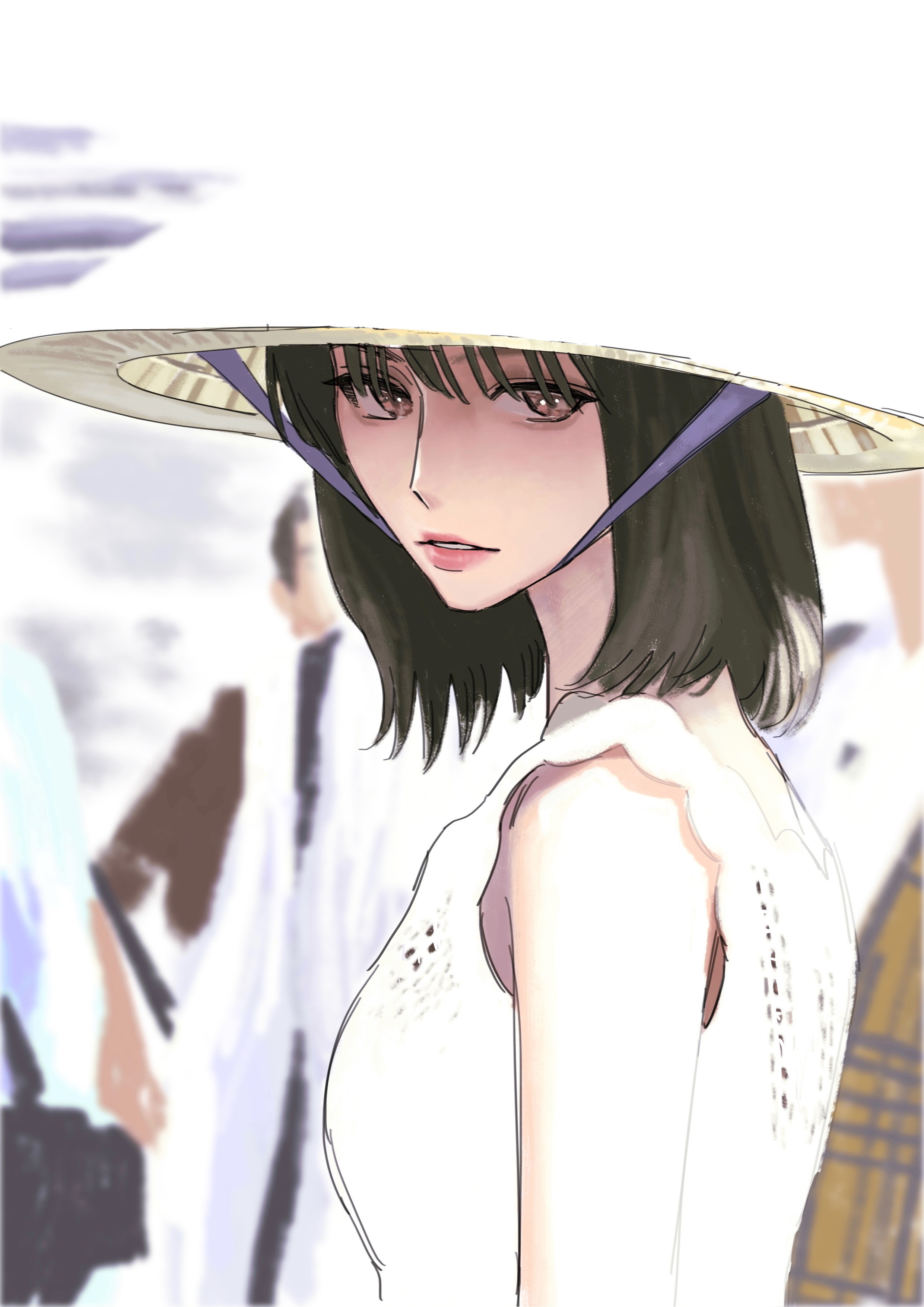 The Big Imageboard Tbib 1girl Absurdres Animification Bangs Black