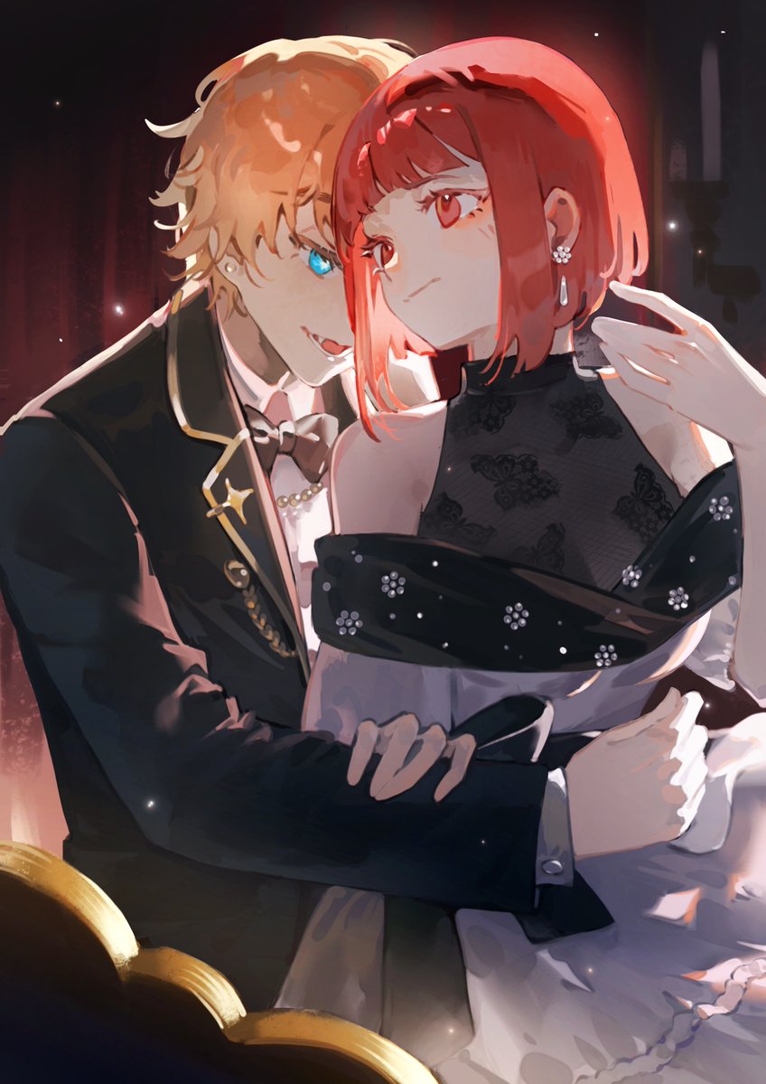 The Big ImageBoard (TBIB) - 1boy 1girl anamnesis123 arima kana artist request black background ...