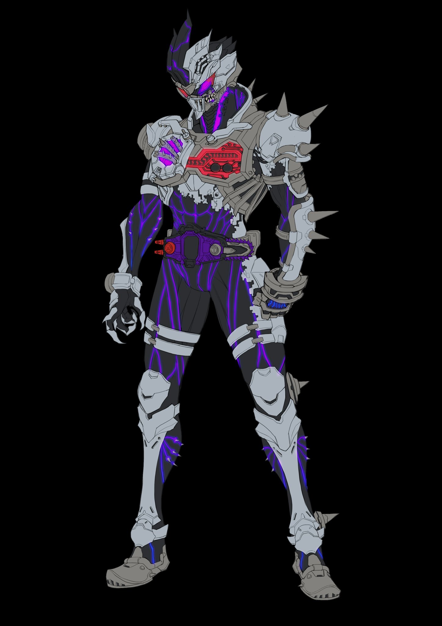 The Big ImageBoard (TBIB) - 1boy armor black background black bodysuit black hair blue eyes ...