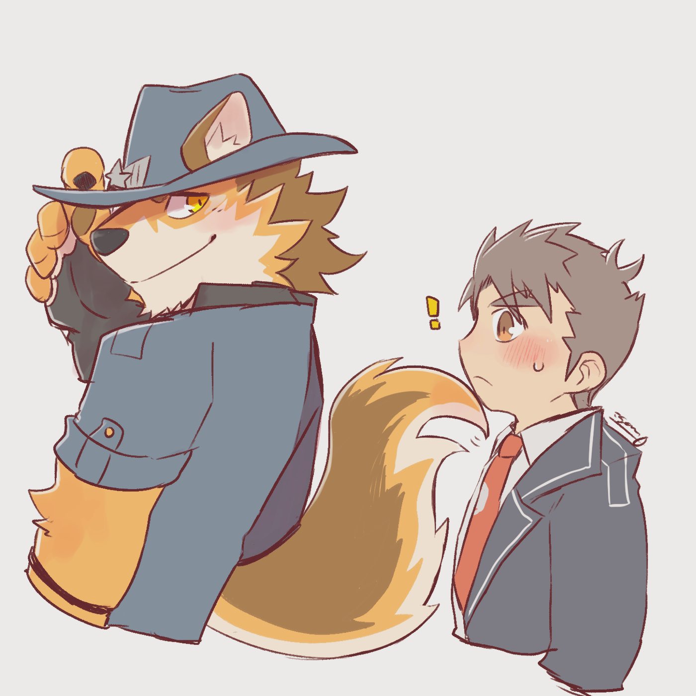 The Big ImageBoard (TBIB) - 1:1 anthro barrel (live a hero) blush brown hair canid canine canis ...