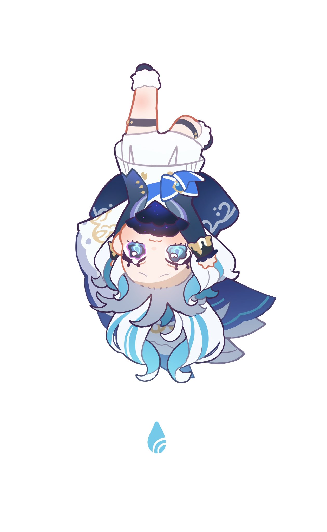 The Big ImageBoard (TBIB) - 1girl ascot black footwear blue ascot blue eyes blue jacket chibi ...