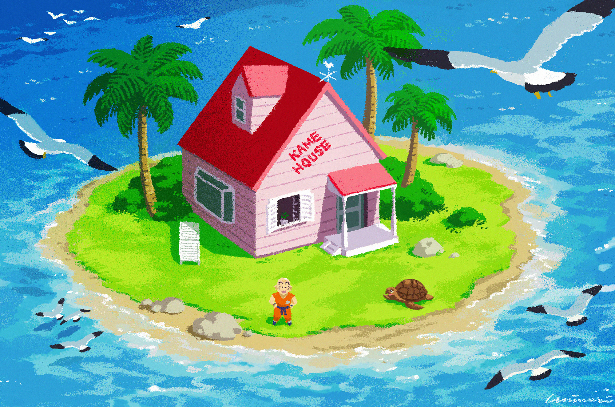 The Big ImageBoard (TBIB) - 1boy bald beach beach chair bird black eyes ...