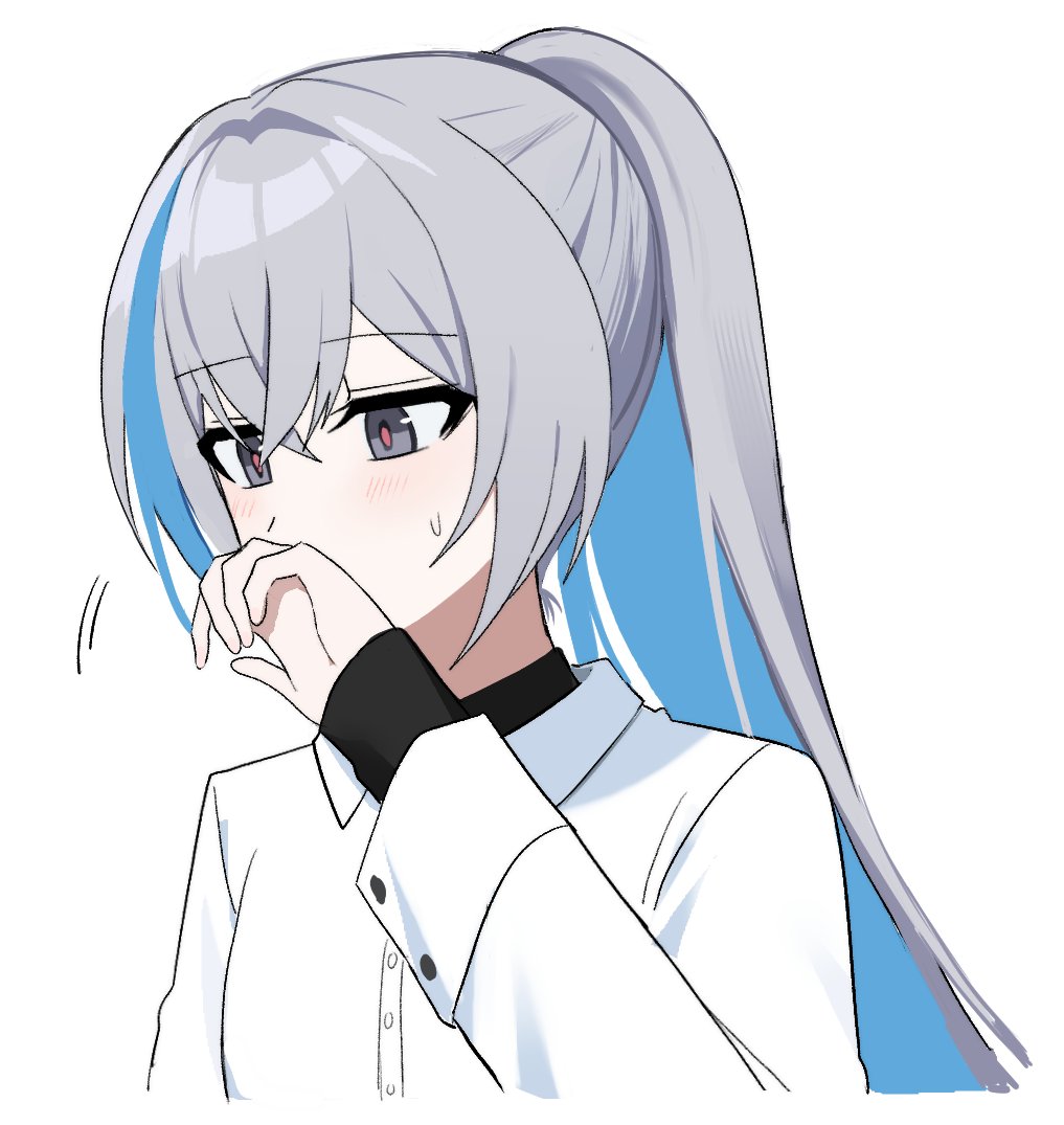 The Big ImageBoard (TBIB) - 1girl black shirt blue hair blush bronya zaychik bronya zaychik ...