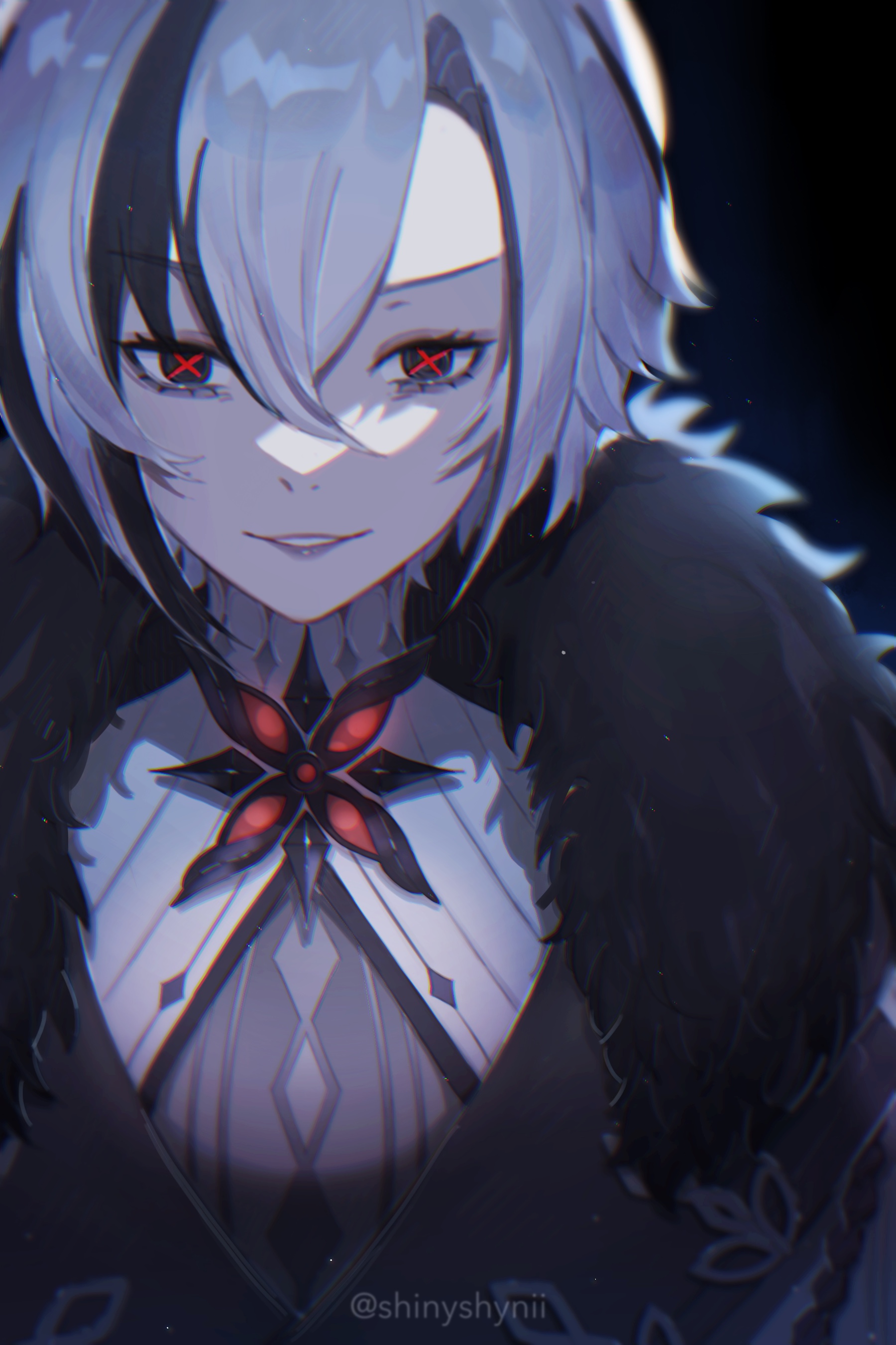 The Big ImageBoard (TBIB) - 1girl absurdres arlecchino (genshin impact) artist name bangs black ...