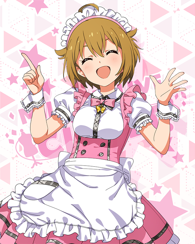 The Big Imageboard Tbib 1girl Ahoge Apron Blonde Hair Closed