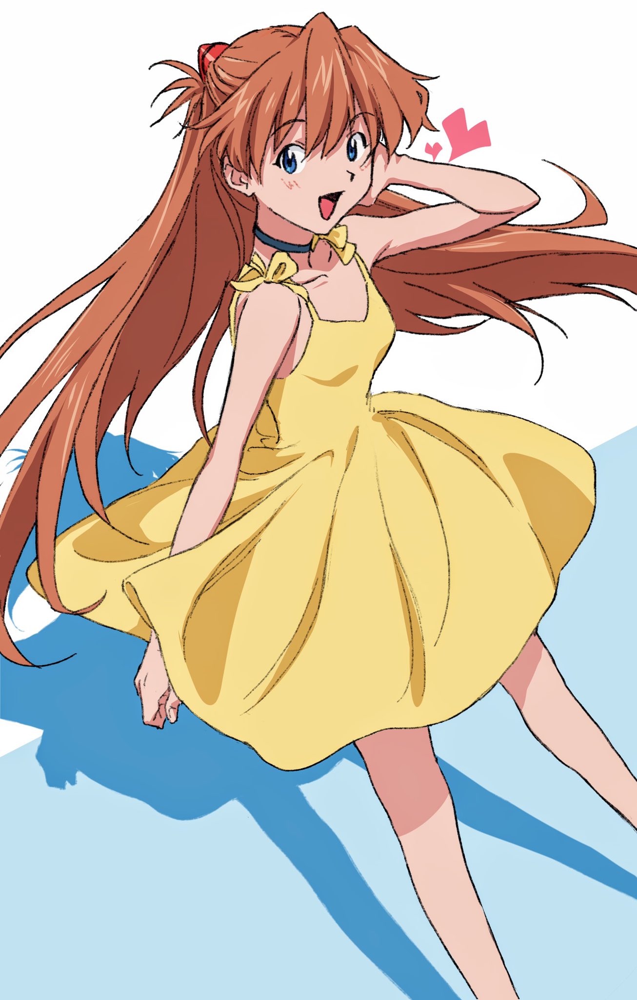 The Big Imageboard Tbib 1girl Blue Eyes Blush Brown Hair Choker Dress Highres Interface