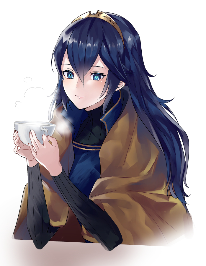 The Big ImageBoard (TBIB) - 1girl ameno (a meno0) black sweater blanket blue eyes blue hair ...