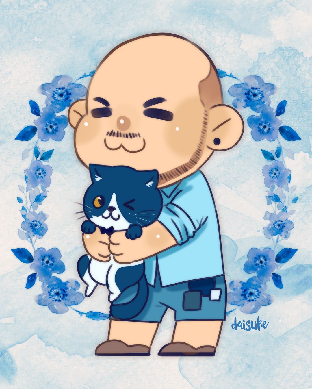 The Big ImageBoard (TBIB) - 1boy :3 = = >:) animal bald bara beard ...