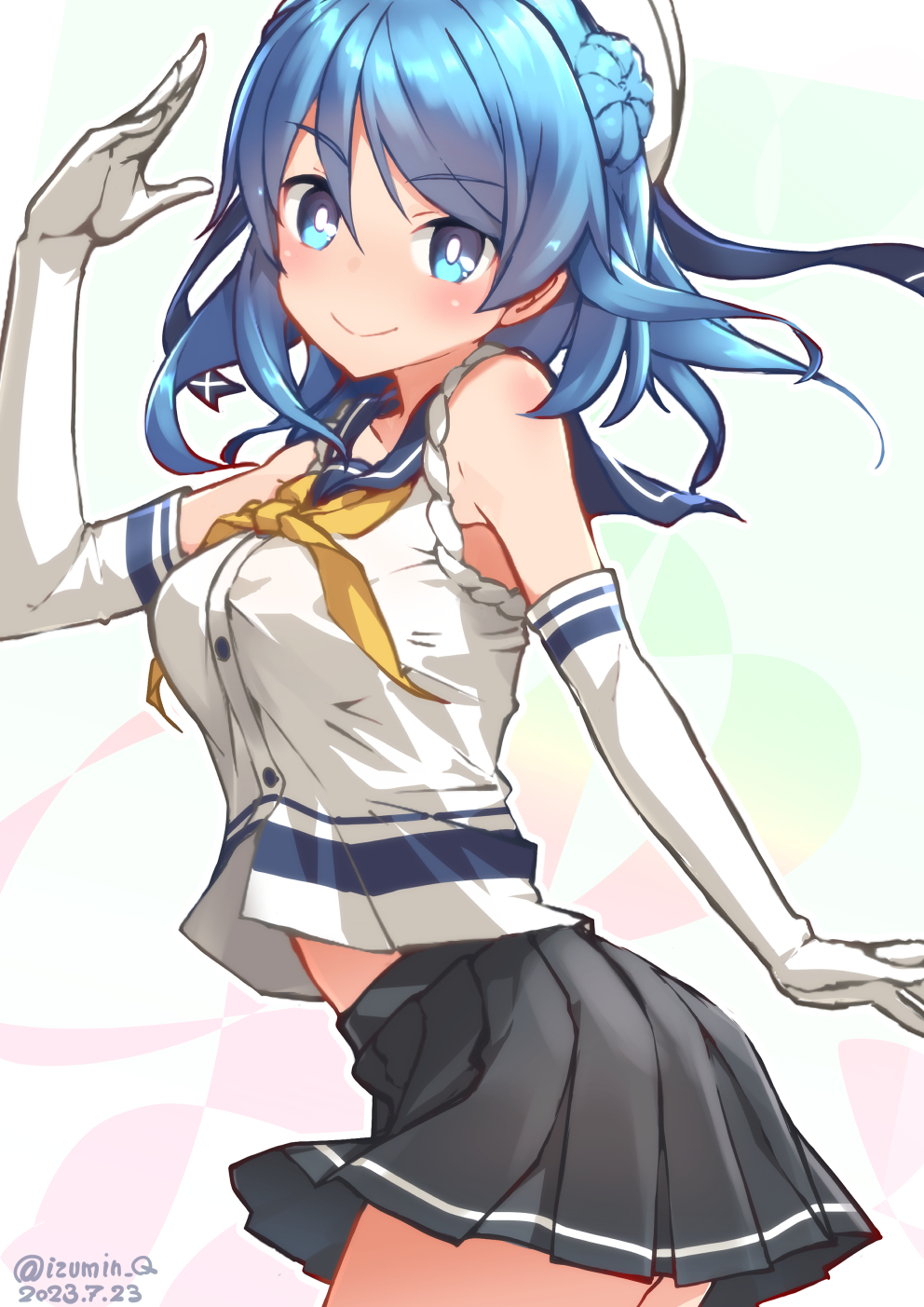 The Big Imageboard Tbib 1girl Blue Eyes Blue Hair Blue Sailor