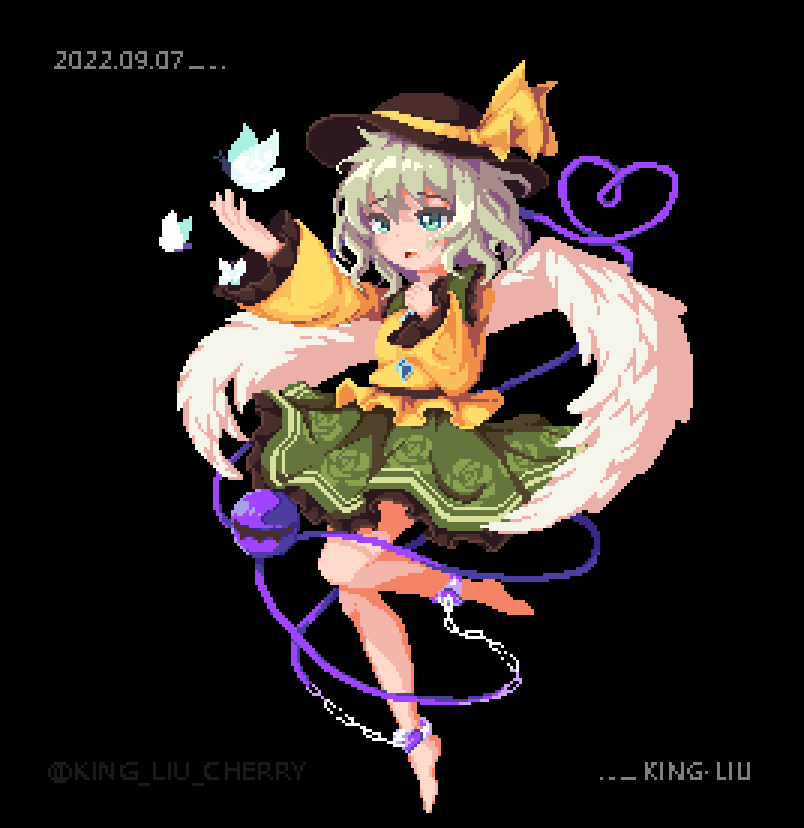 The Big ImageBoard (TBIB) - 1girl artist name barefoot black background black hat bug butterfly ...