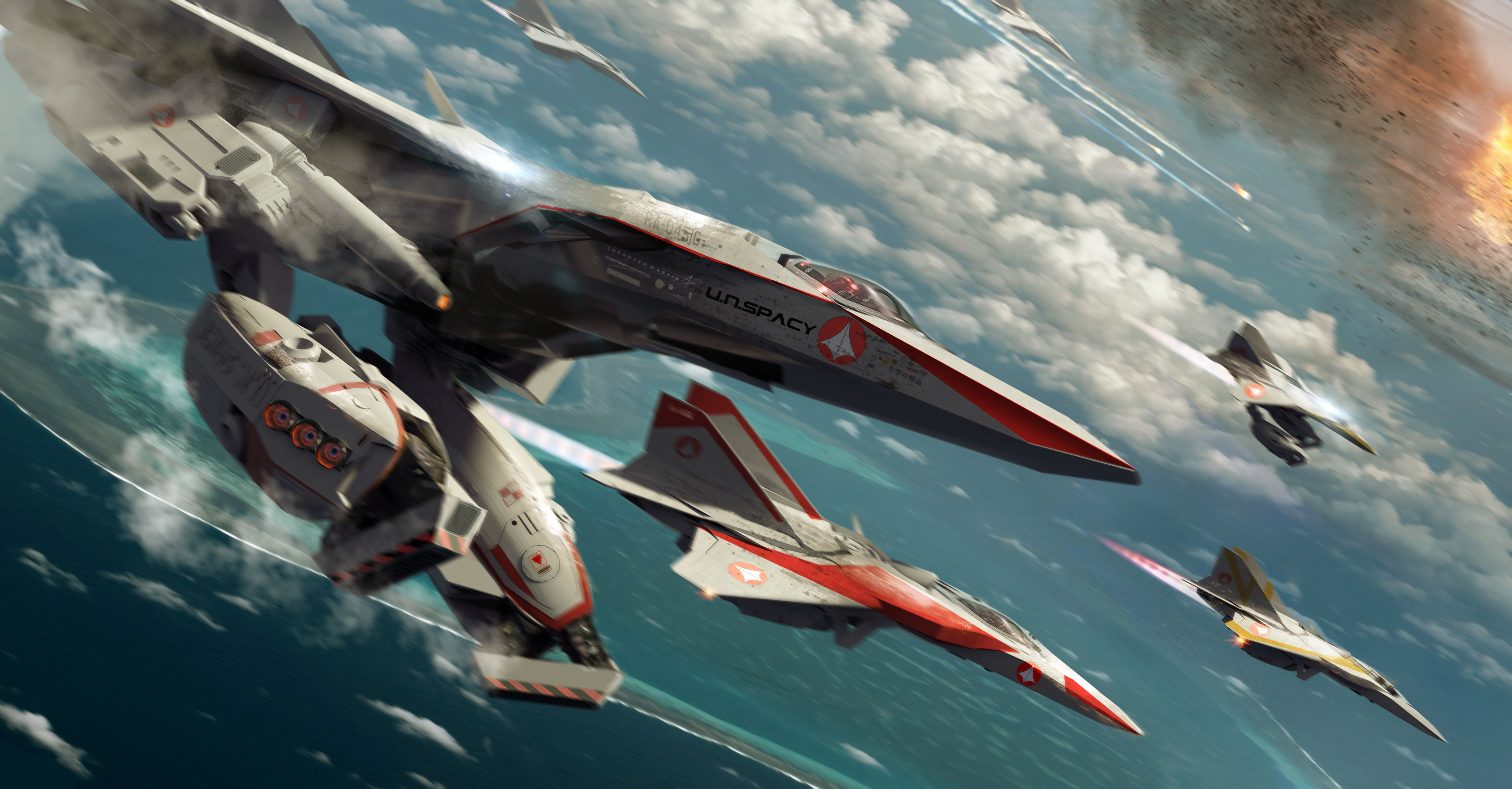 The Big ImageBoard (TBIB) - absurdres aerial battle afterburner battle choujikuu yousai macross ...