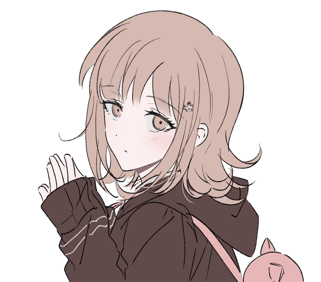 The Big Imageboard Tbib 1girl Backpack Bag Brown Hair Danganronpa