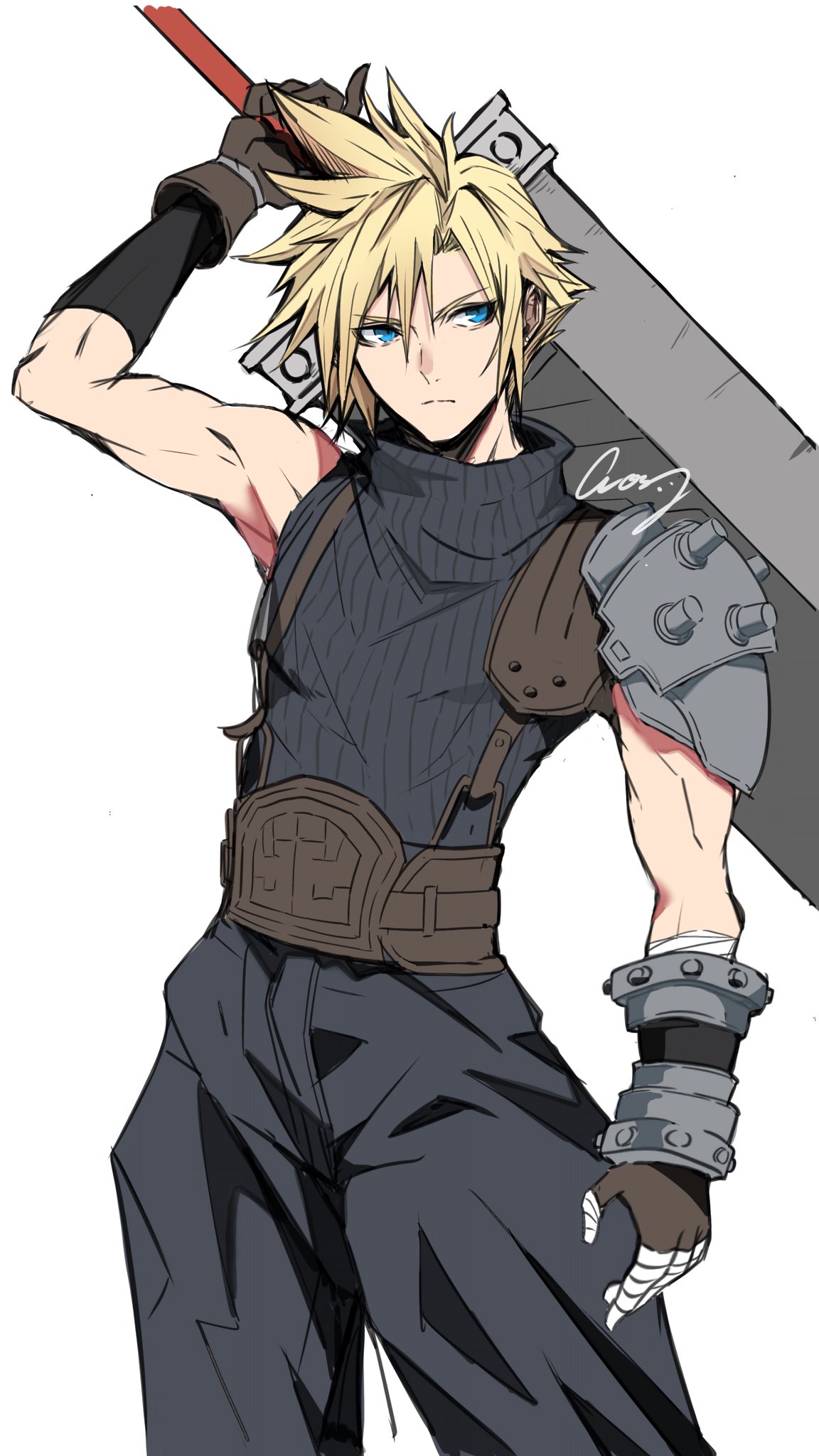 The Big ImageBoard (TBIB) - 1boy armor bandaged arm bandages belt blonde hair blue eyes blue ...