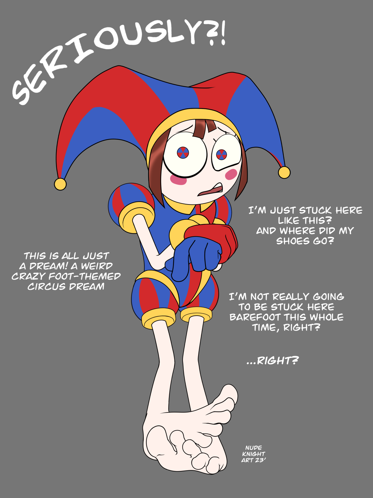 The Big Imageboard Tbib Barefoot Clothing Dialogue Embarrasment