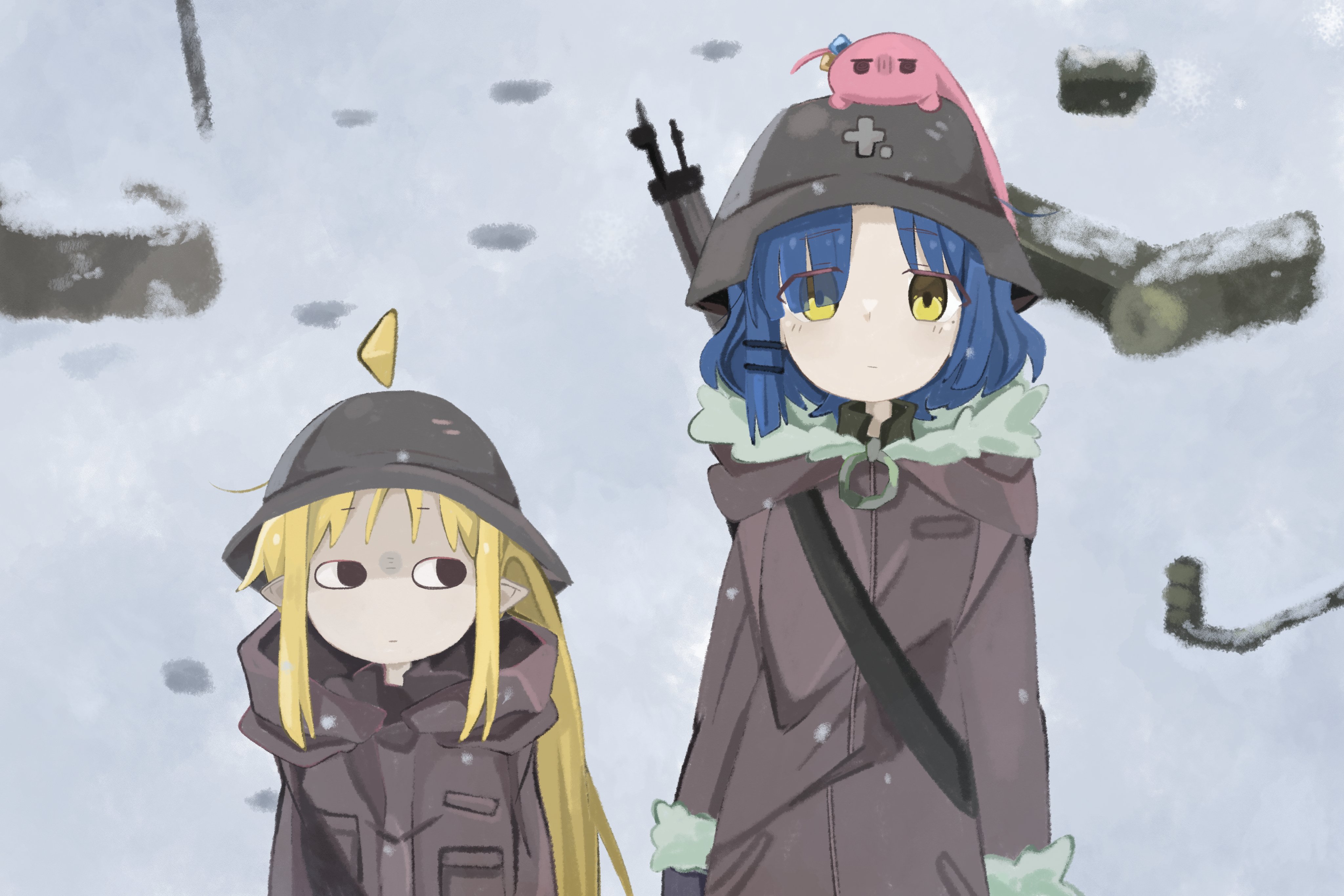 The Big ImageBoard (TBIB) - 2girls absurdres black headwear blonde hair blue hair bocchi the ...