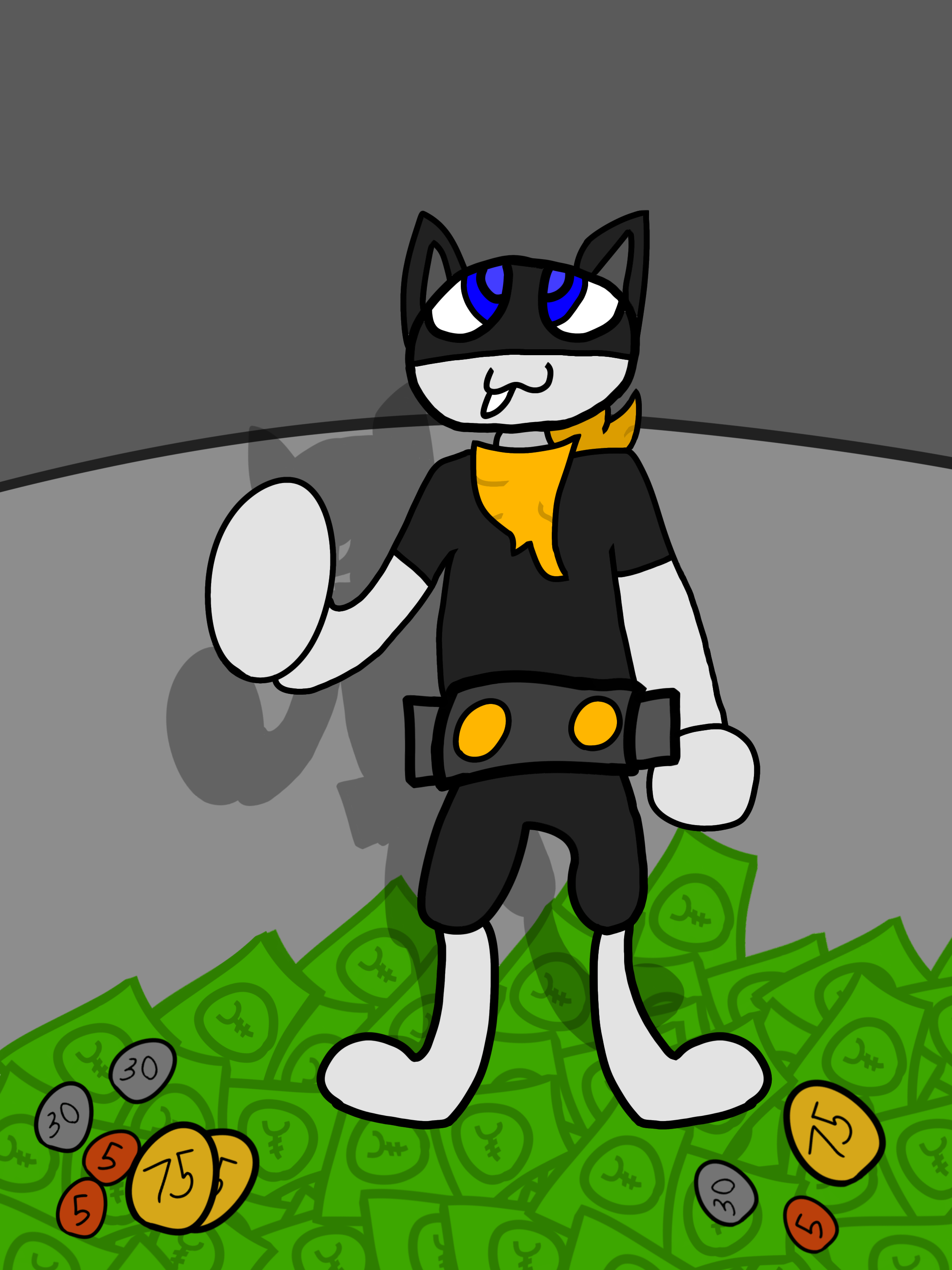 The Big ImageBoard (TBIB) - absurd res anthro atlus bandanna blue eyes edithrawrz felid feline ...