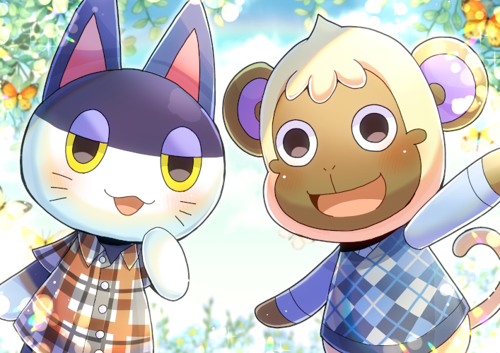 The Big ImageBoard (TBIB) - :d animal crossing animal ears argyle blurry blurry background blush ...