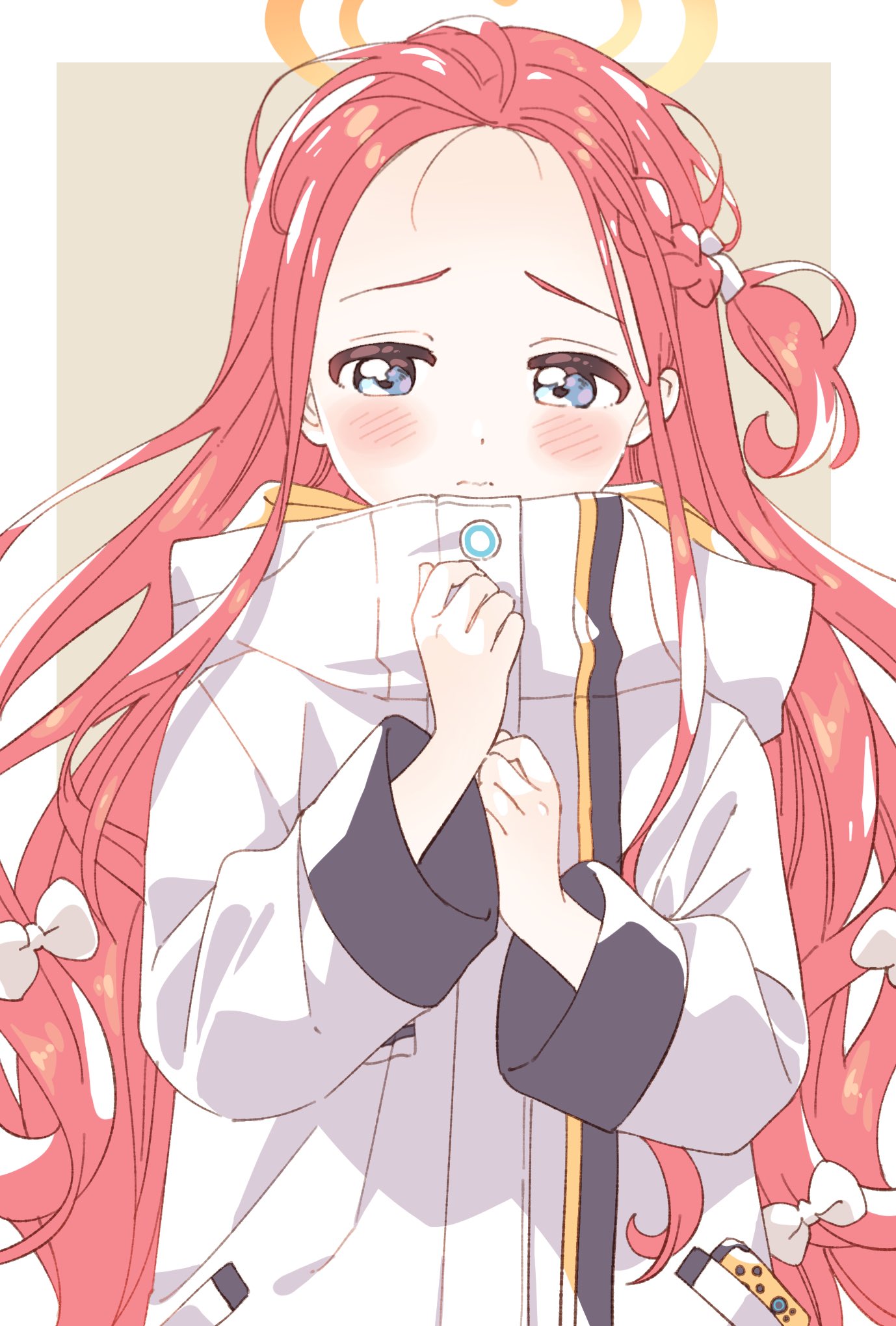 The Big Imageboard Tbib 1girl Blue Archive Blue Eyes Blush Border
