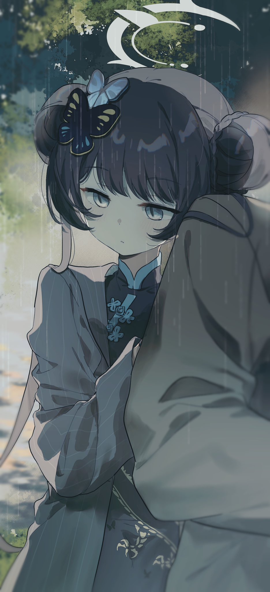 The Big Imageboard Tbib 1girl 1other Black Hair Blue Archive Double