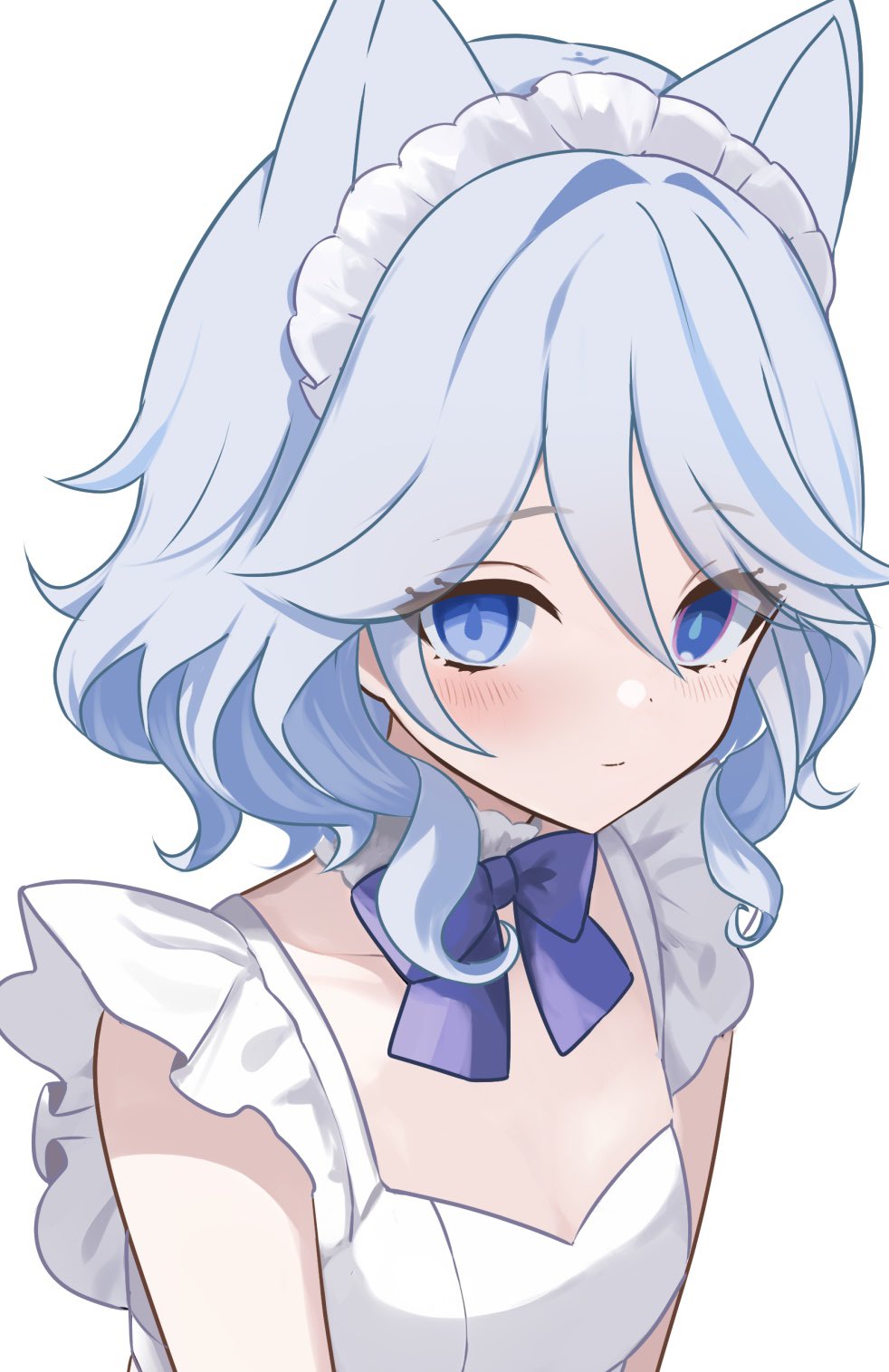 The Big ImageBoard (TBIB) - 1girl ahoge animal ears blue bow blue bowtie blue eyes blue hair ...