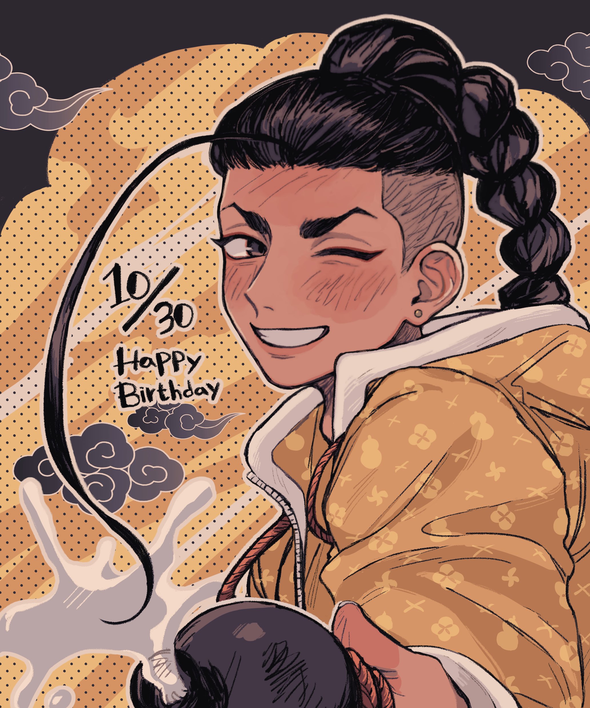 The Big ImageBoard (TBIB) - 1boy absurdres black background black hair ...