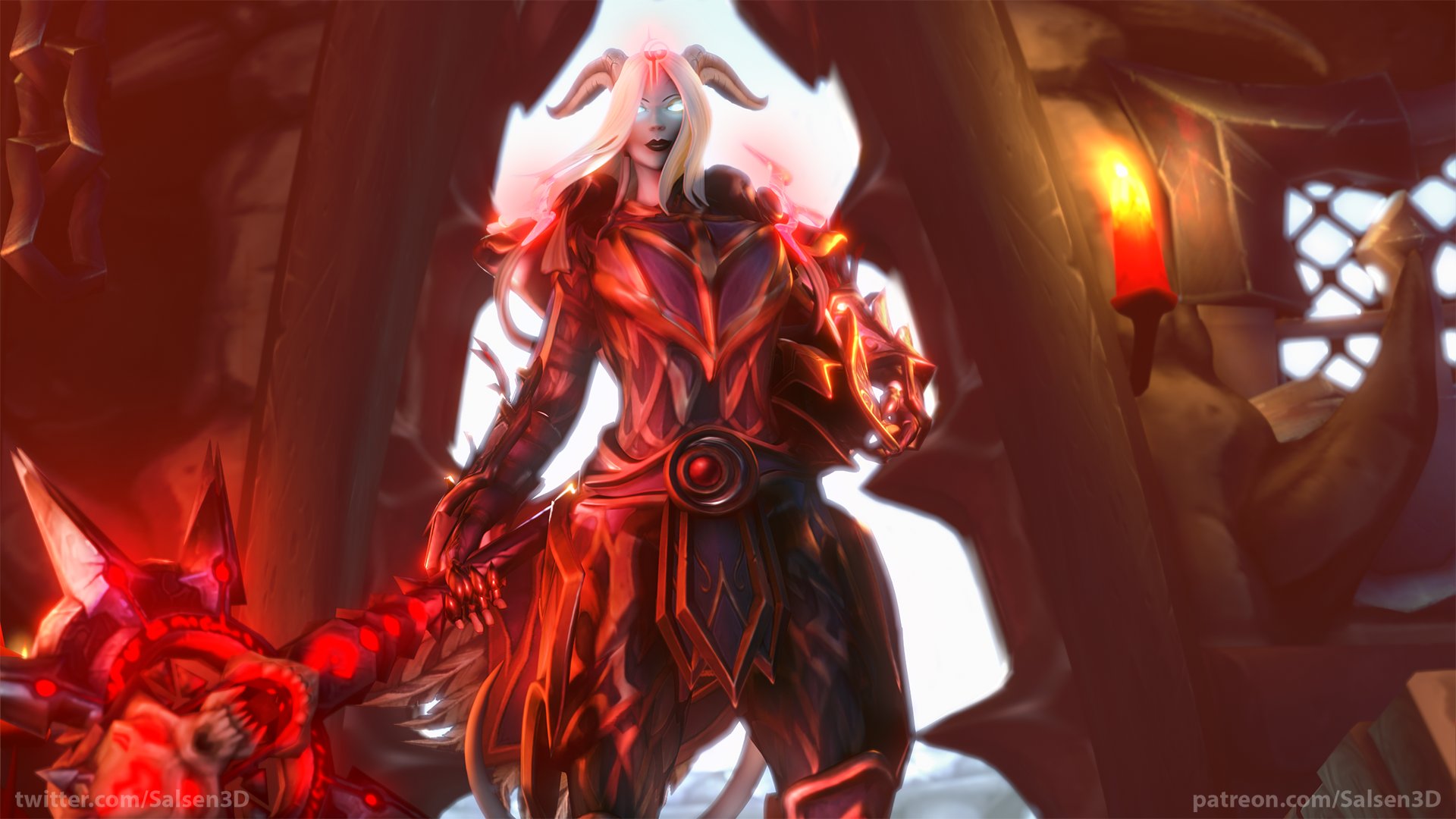 The Big ImageBoard (TBIB) - 16:9 3d (artwork) armor axe black lipstick blizzard entertainment ...