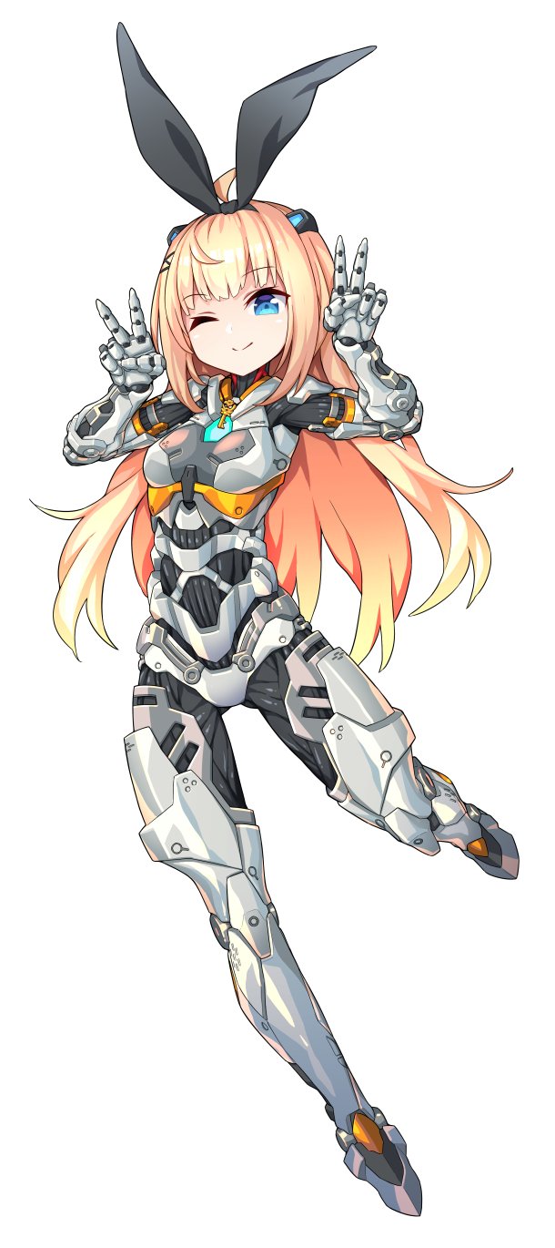 The Big Imageboard Tbib 1girl Ahoge Armored Bodysuit Blonde Hair