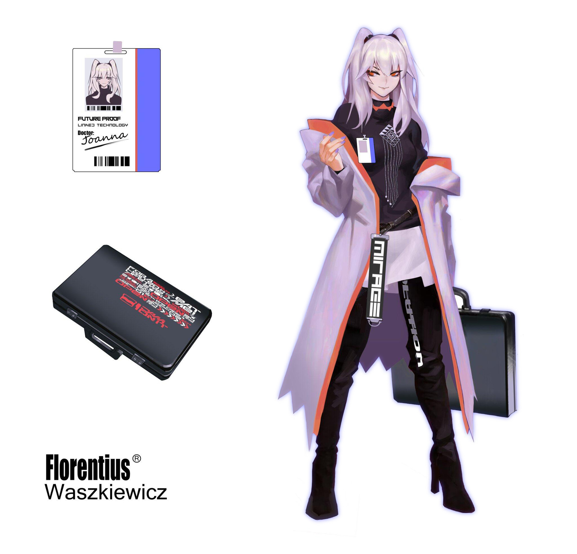 The Big ImageBoard (TBIB) - 1girl barcode belt black footwear black legwear briefcase coat ...