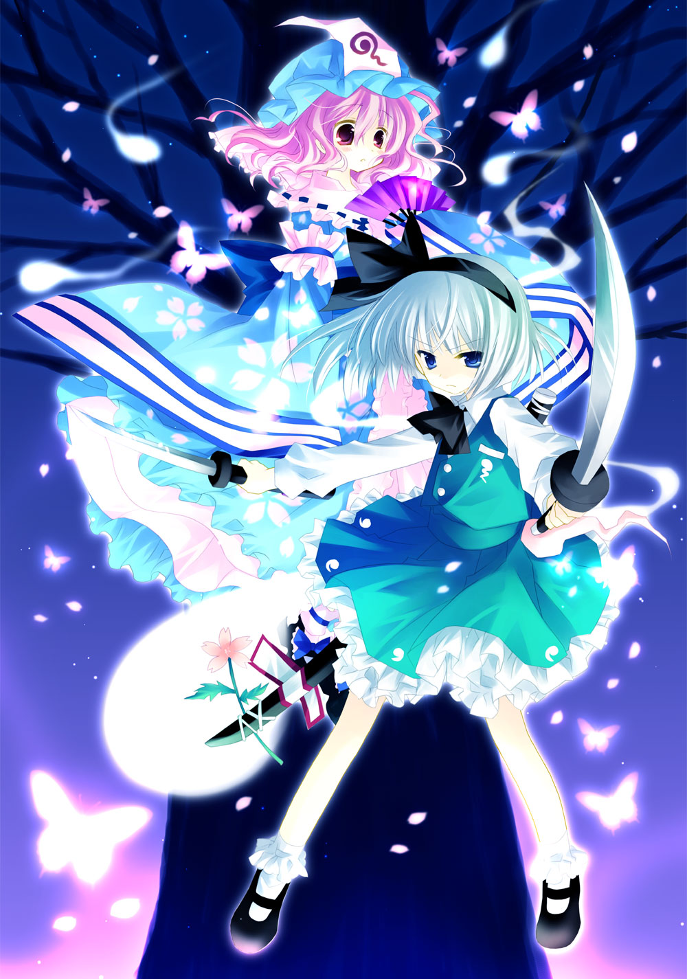 The Big Imageboard Tbib Blue Eyes Bug Butterfly Dual Wielding Ghost