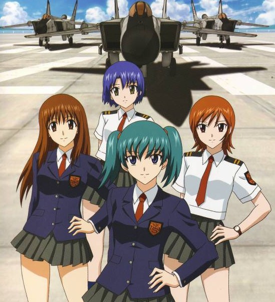 The Big ImageBoard (TBIB) - 4girls aircraft airplane doi shizuha fighter jet honjou mikaze jet ...