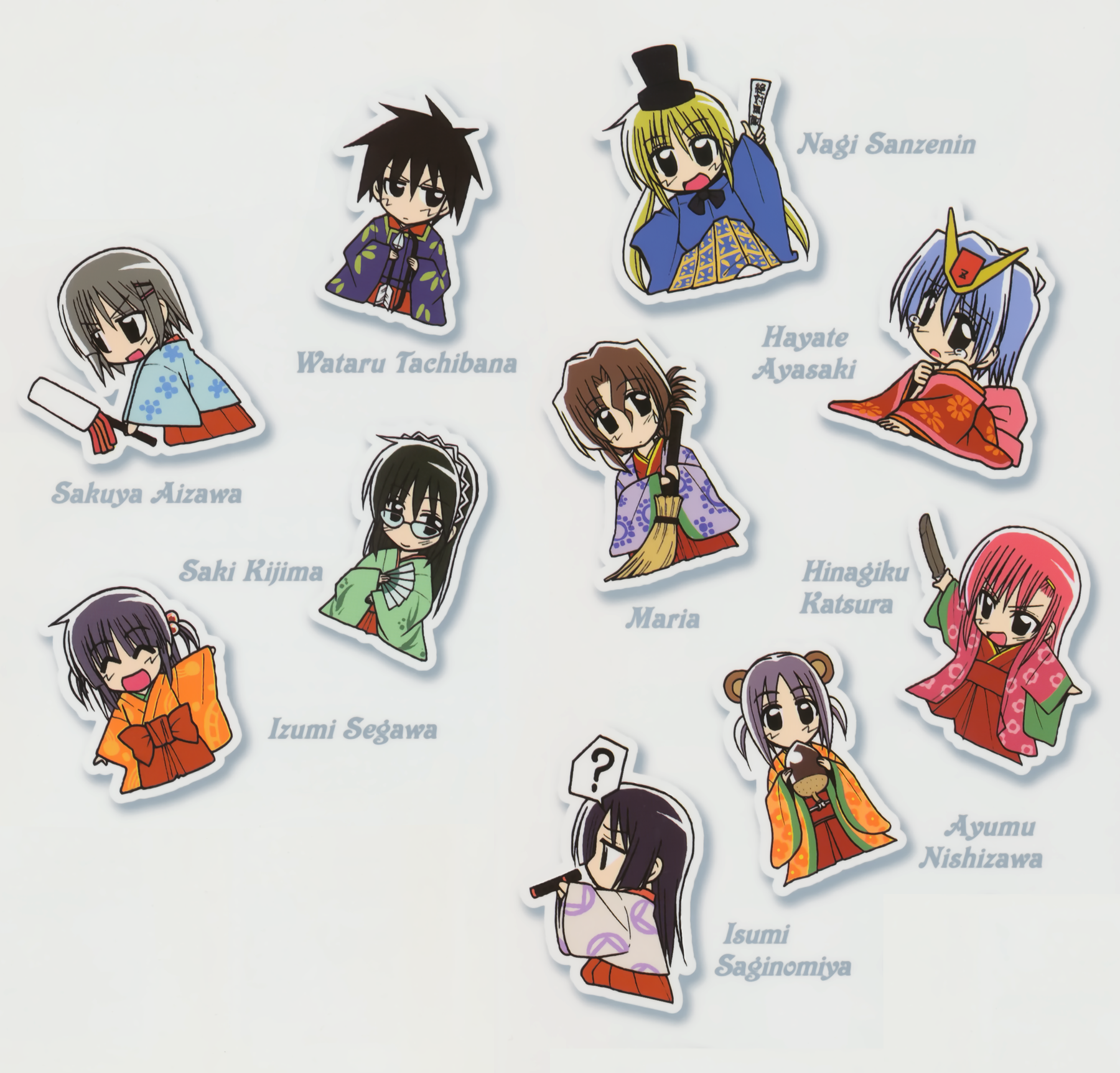 The Big Imageboard Tbib Aizawa Sakuya Ayasaki Hayate Chibi Hata