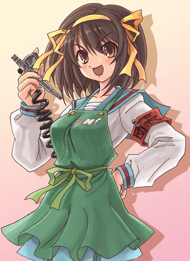 The Big Imageboard Tbib 1girl Airbrush Apron Armband Bad Id Bad