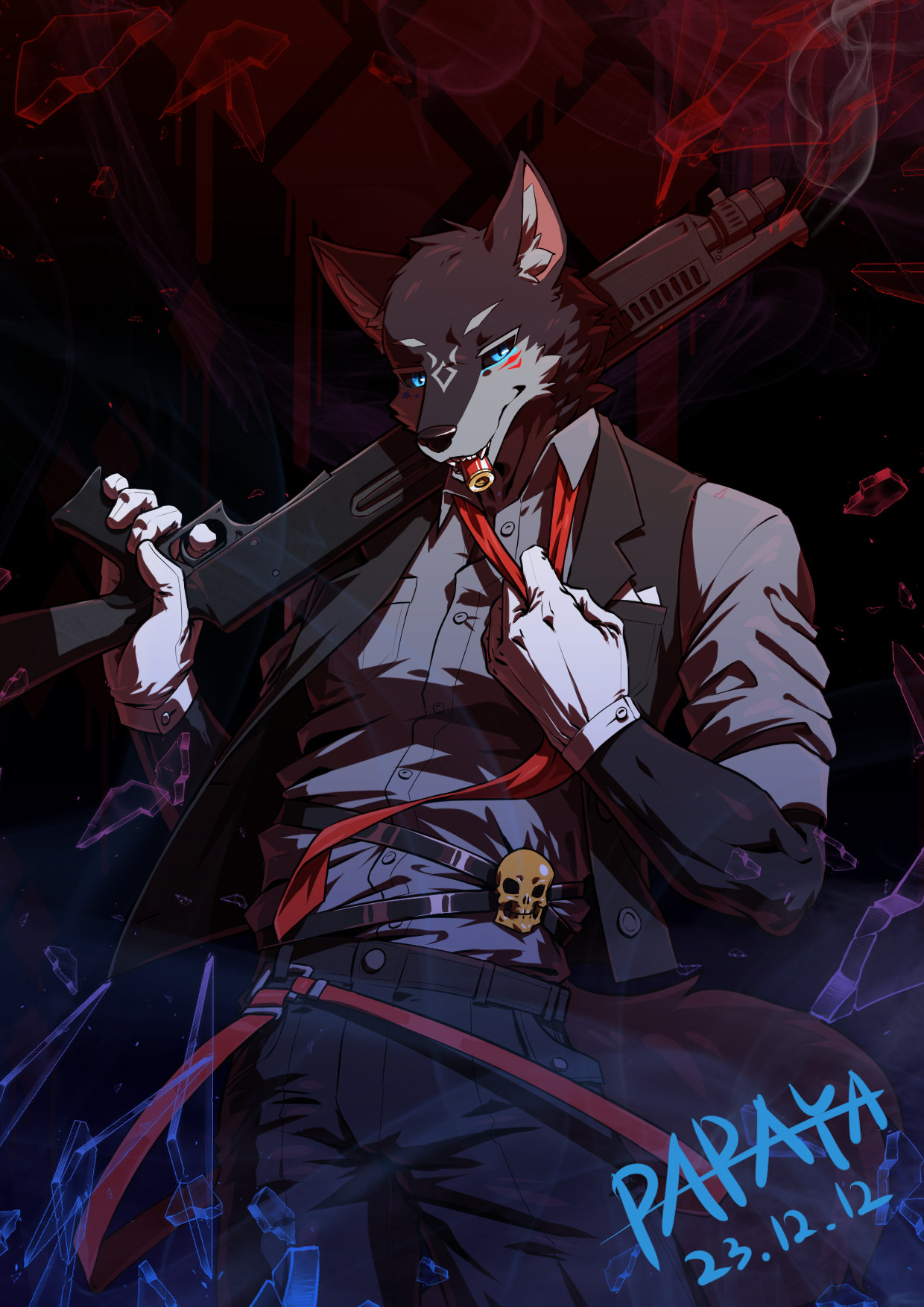 The Big ImageBoard (TBIB) - 2023 anthro black body black bottomwear black clothing black fur ...