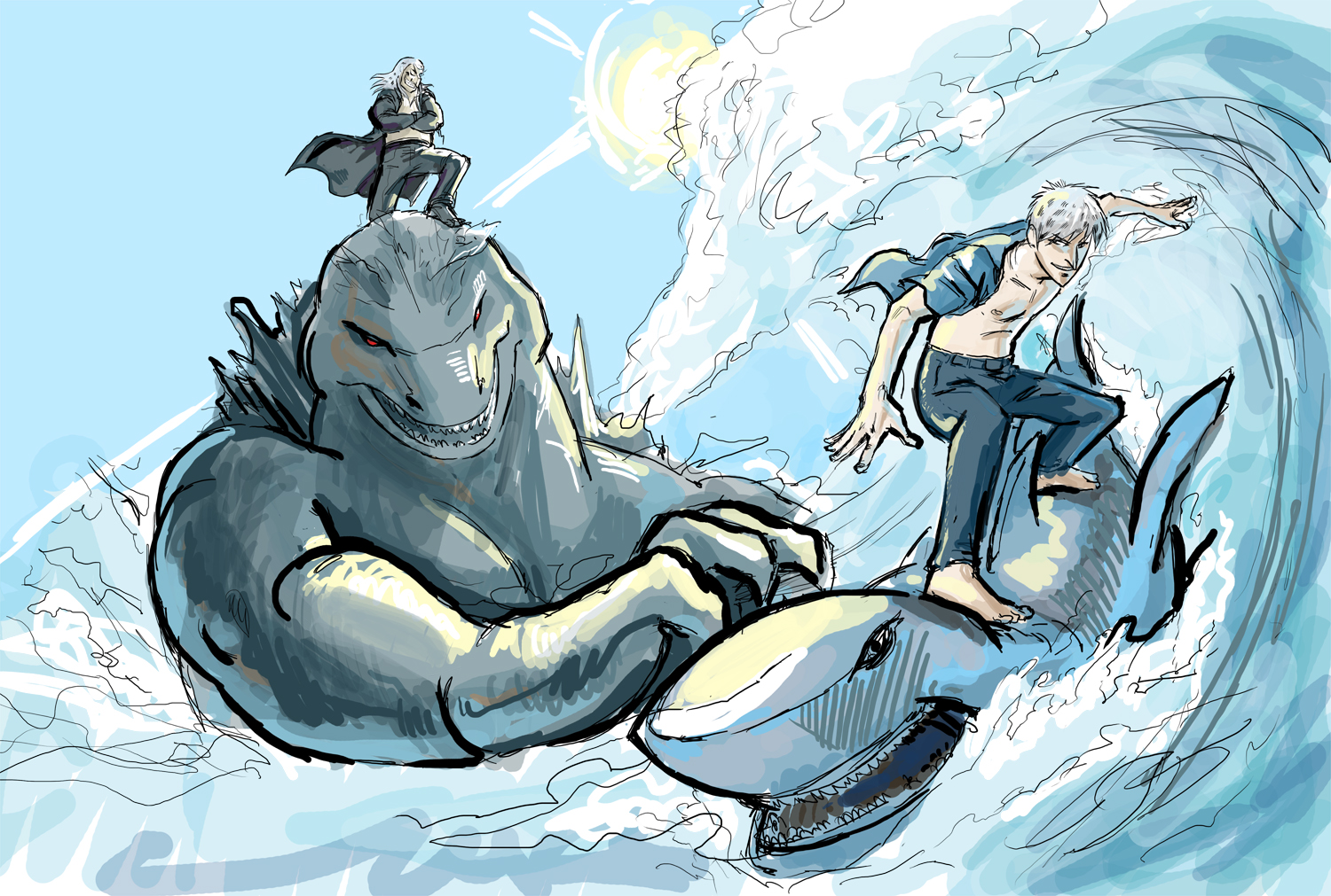 The Big ImageBoard (TBIB) - 2boys akagi: yami ni oritatta tensai akagi ...