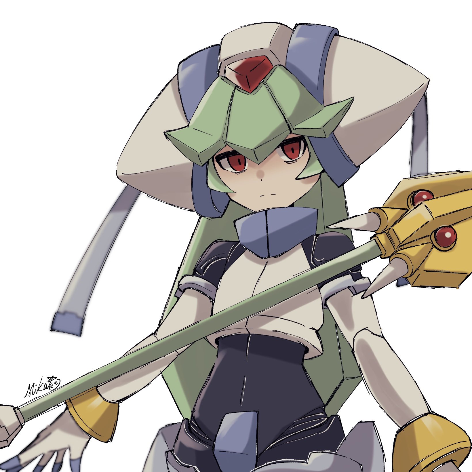 The Big ImageBoard (TBIB) - 1girl artist name black bodysuit bodysuit crop top green hair helmet ...