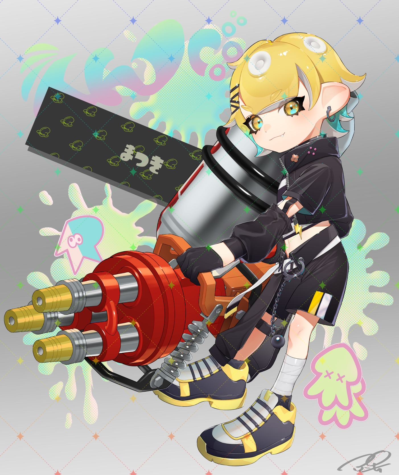 The Big ImageBoard (TBIB) - 1boy bandaged leg bandages black gloves ...